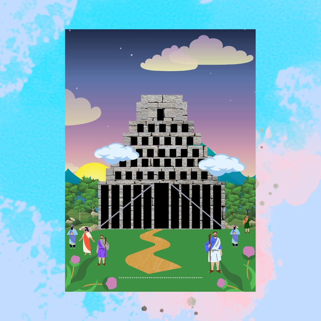 Printout Kids Craft the Tower of Babble Bible Story Activity - Sunday ...