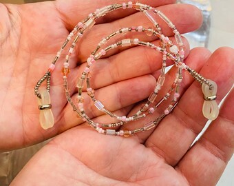 Pink Polka Dots Eyeglass Chain Japanese Chirimen Eyeglass - Etsy