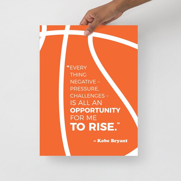 Kobe Bryant Inspirational Poster - Etsy