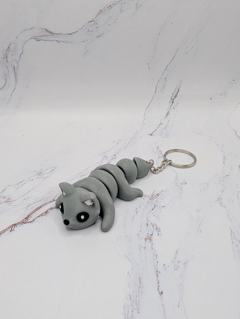 Fox 3D Printed Flexi Articulated Keychain - Etsy