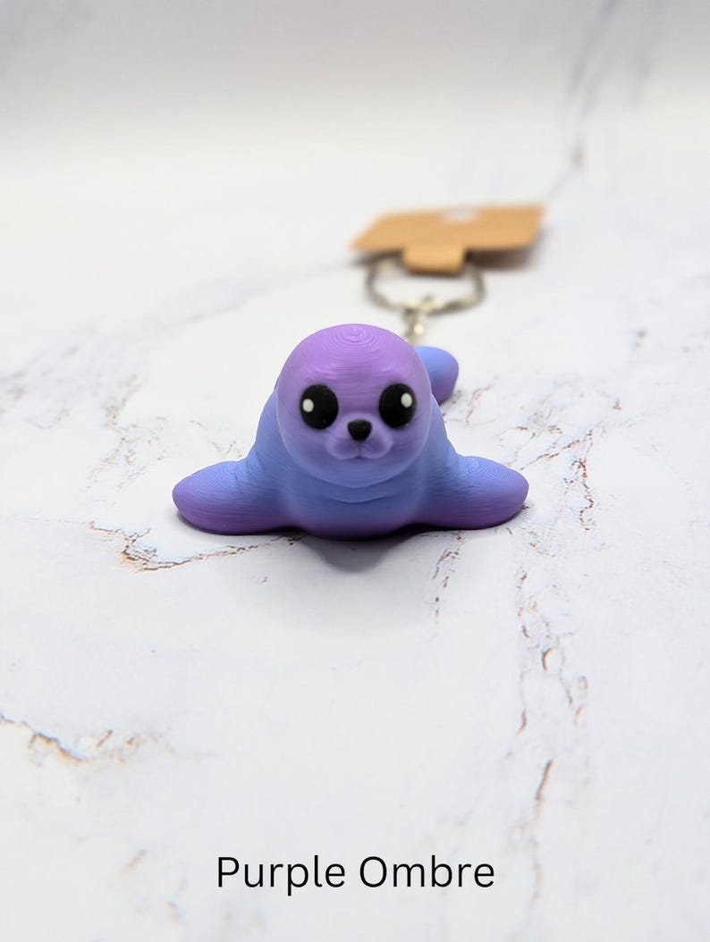Seal 3D Printed Flexi Articulated Keychain - Etsy
