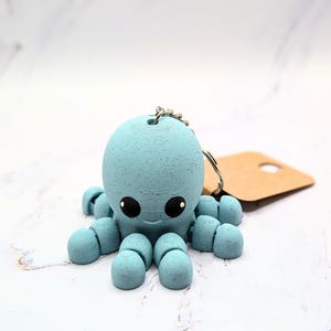 Octopus 3D Printed Flexi Articulated Keychain - Etsy