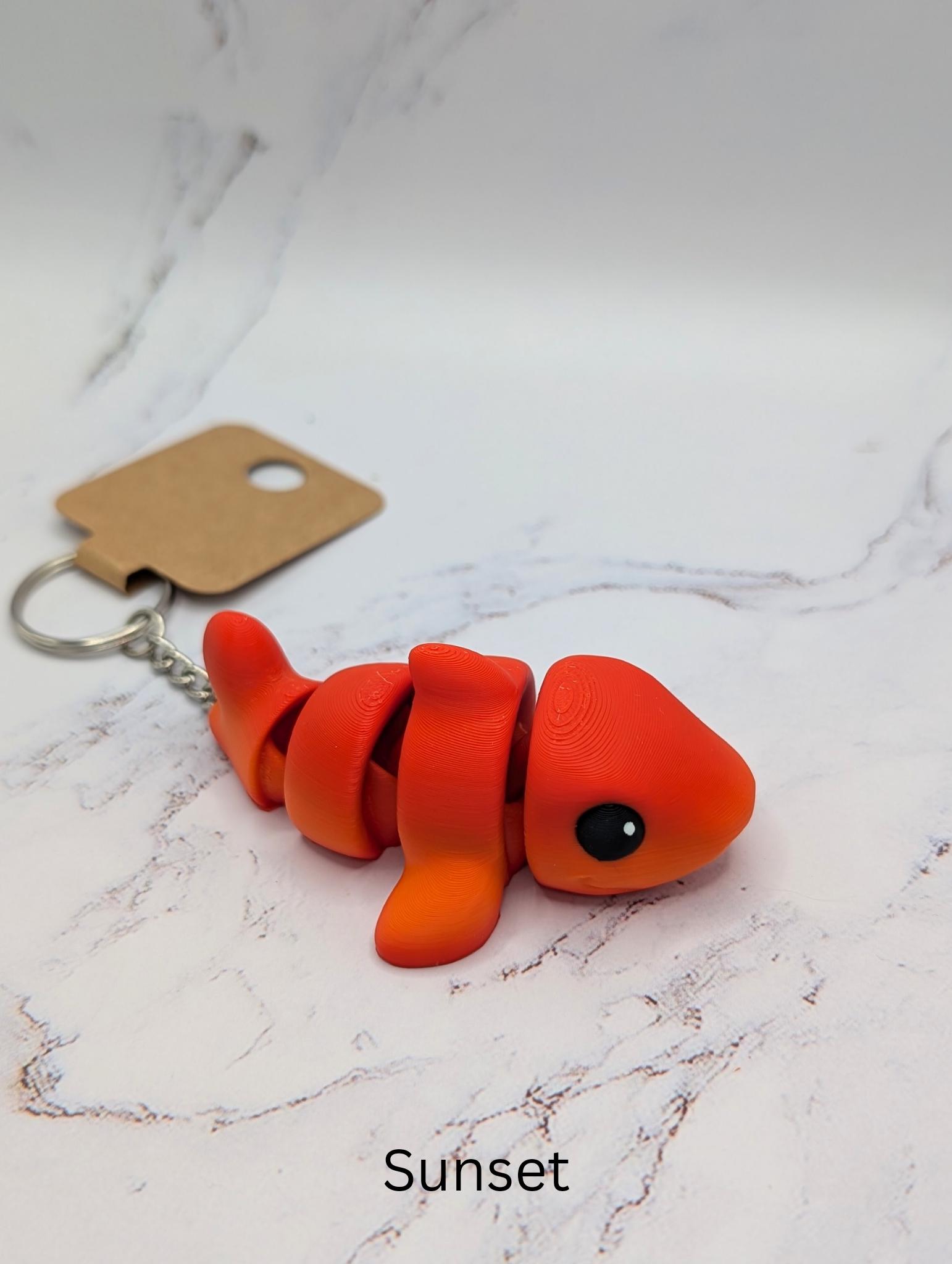 Shark 3D Printed Flexi Articulated Keychain - Etsy