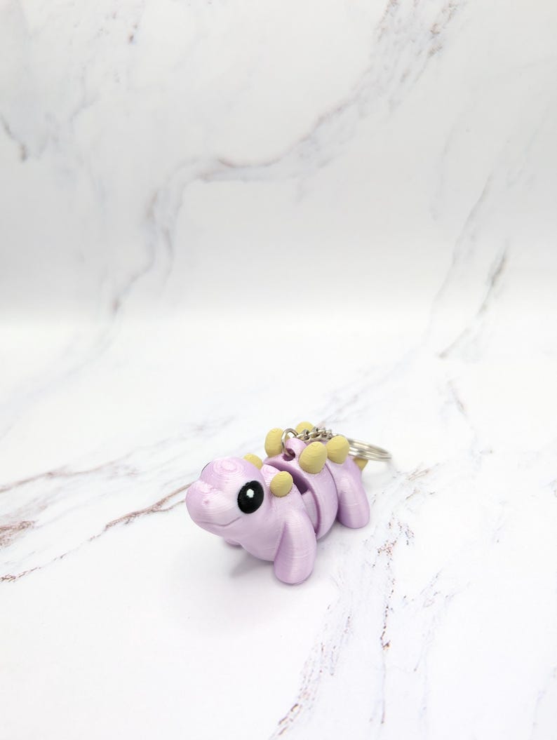 Stegosaurus 3D Printed Flexi Articulated Keychain - Etsy