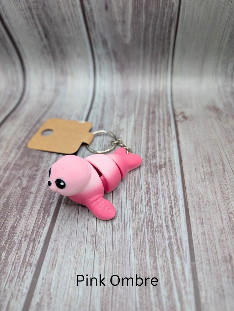 Seal 3D Printed Flexi Articulated Keychain - Etsy