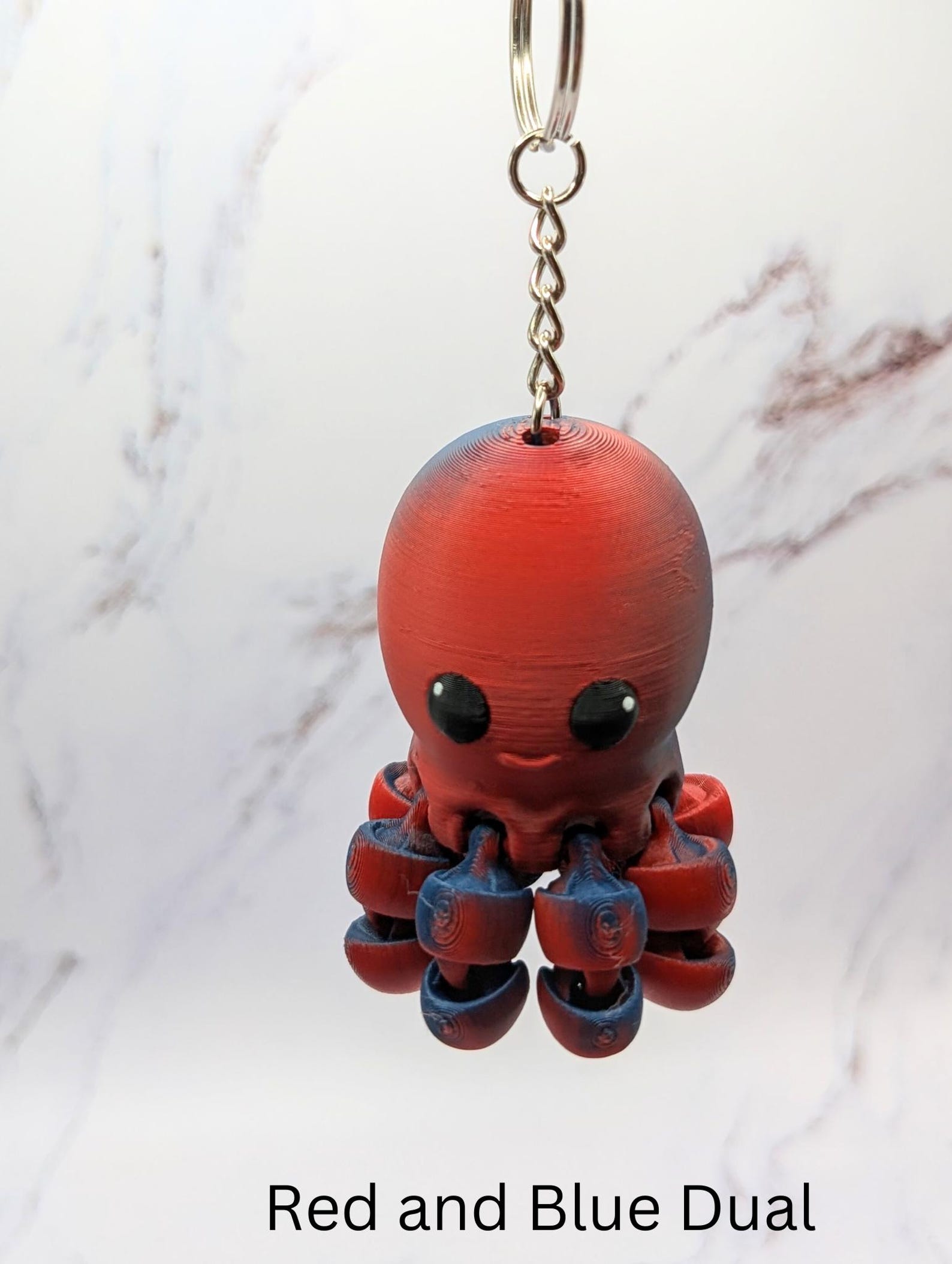 Octopus 3D Printed Flexi Articulated Keychain - Etsy