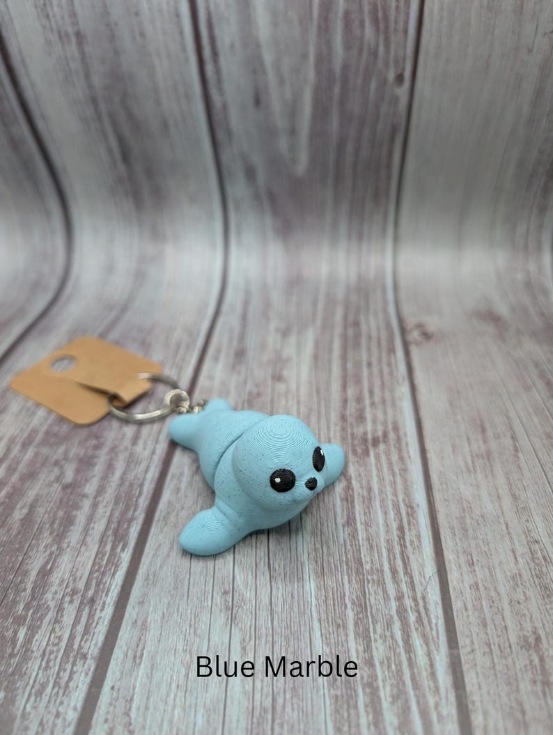 Seal 3D Printed Flexi Articulated Keychain - Etsy