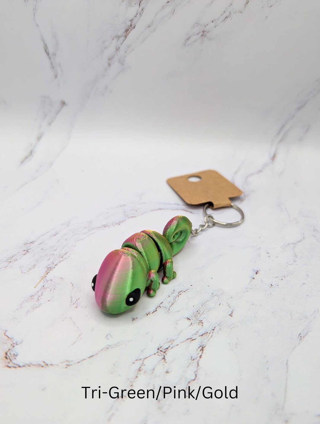 Chameleon 3D Printed Flexi Articulated Keychain - Etsy