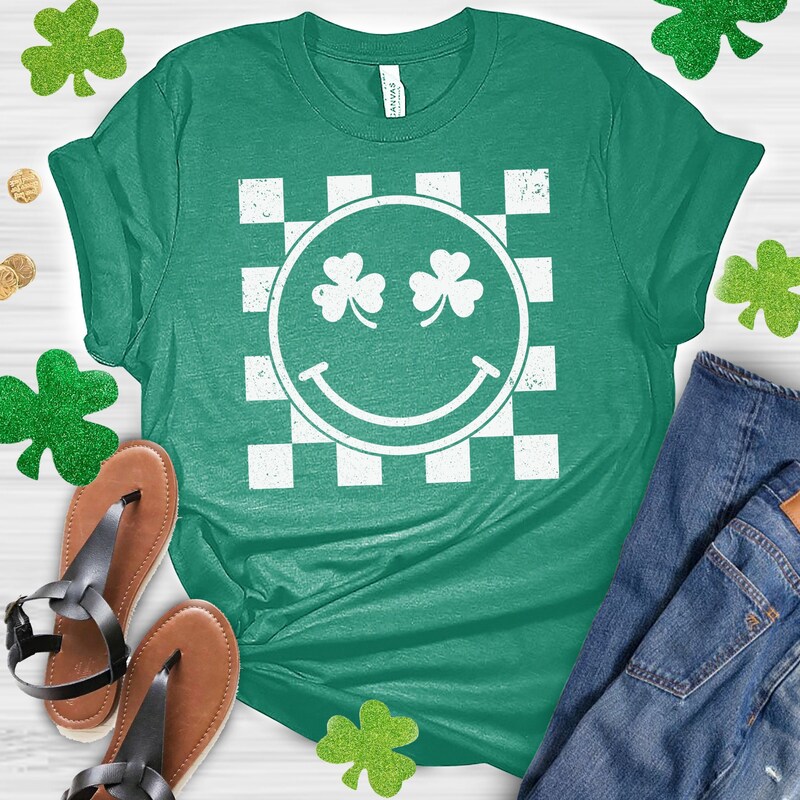 Shamrock Smiley Face - Etsy
