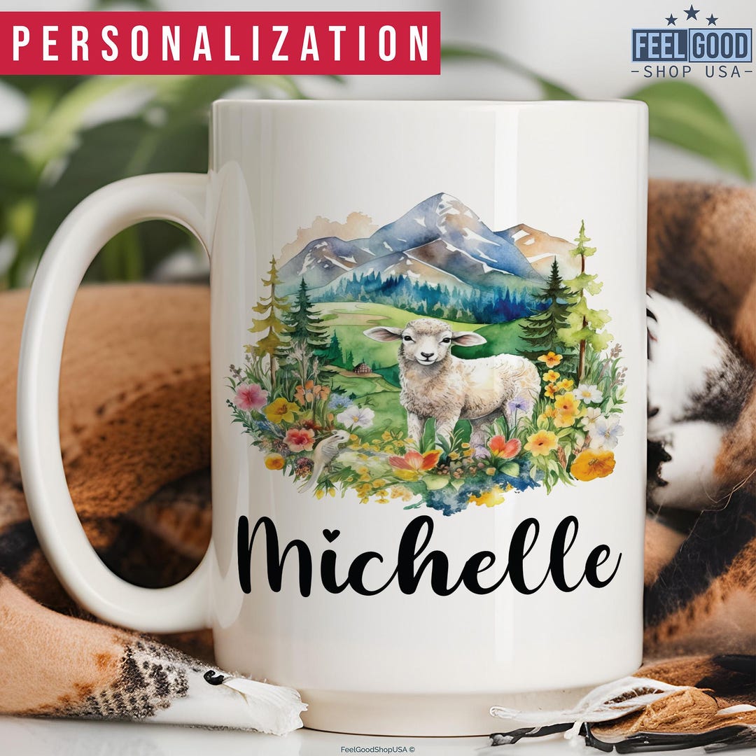 Sheep Mug Personalized Sheep Gift, Custom Sheep Cup With Name, Sheep ...