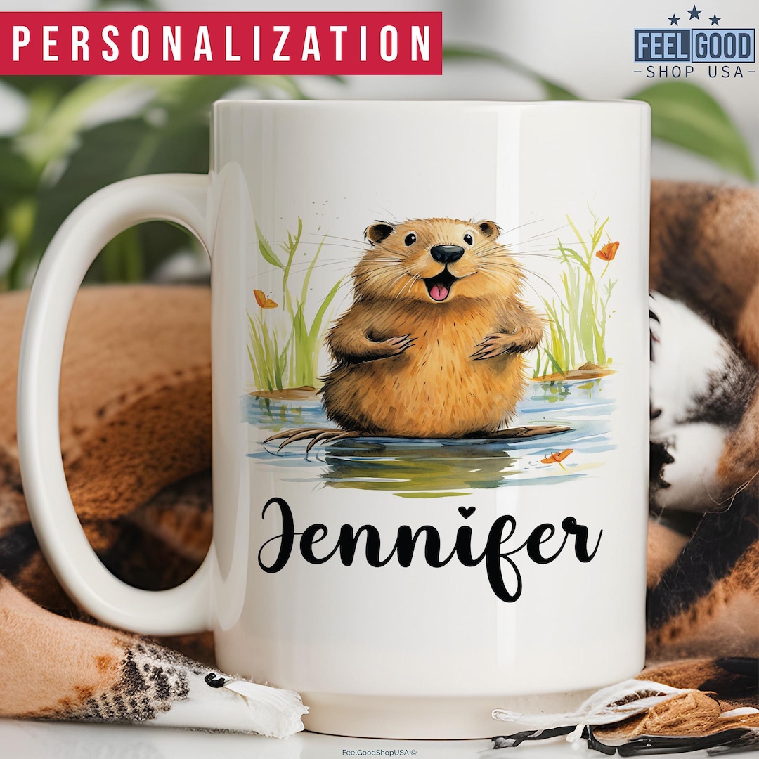 Beaver Mug Personalized Beaver Gift, Custom Beaver Cup With Name ...