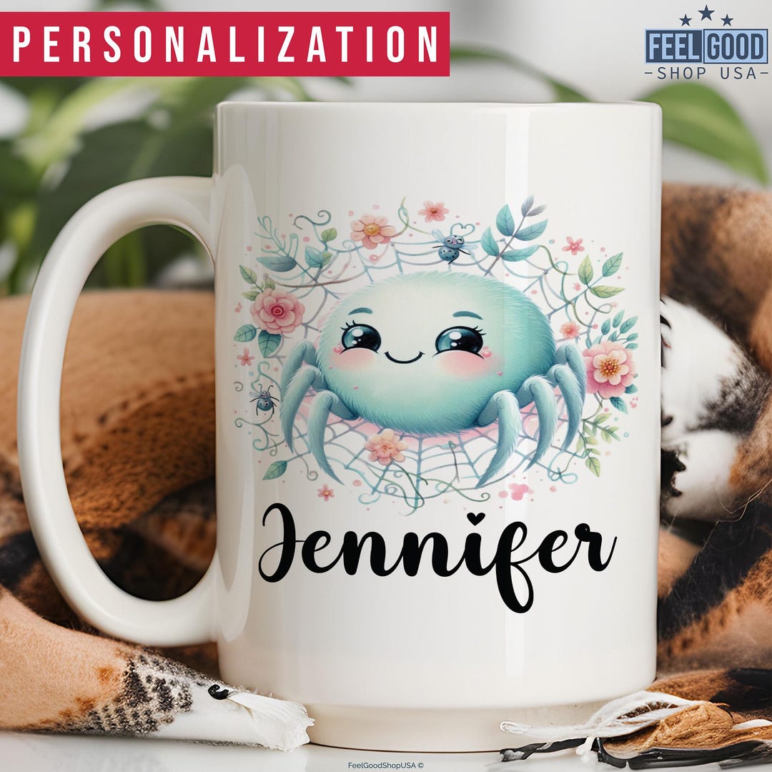 Spider Mug Personalized Spider Gift, Custom Spider Cup With Name ...