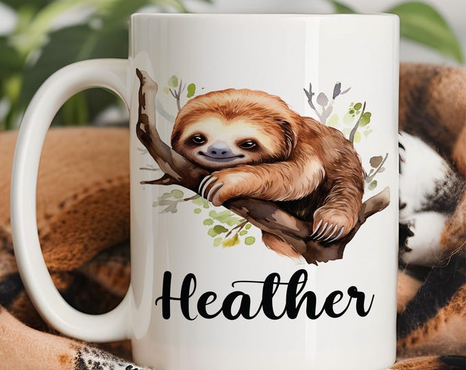 Sloth Mug 16 Oz - Sloth Gift Cubicle Decor - College Student Gift Large ...