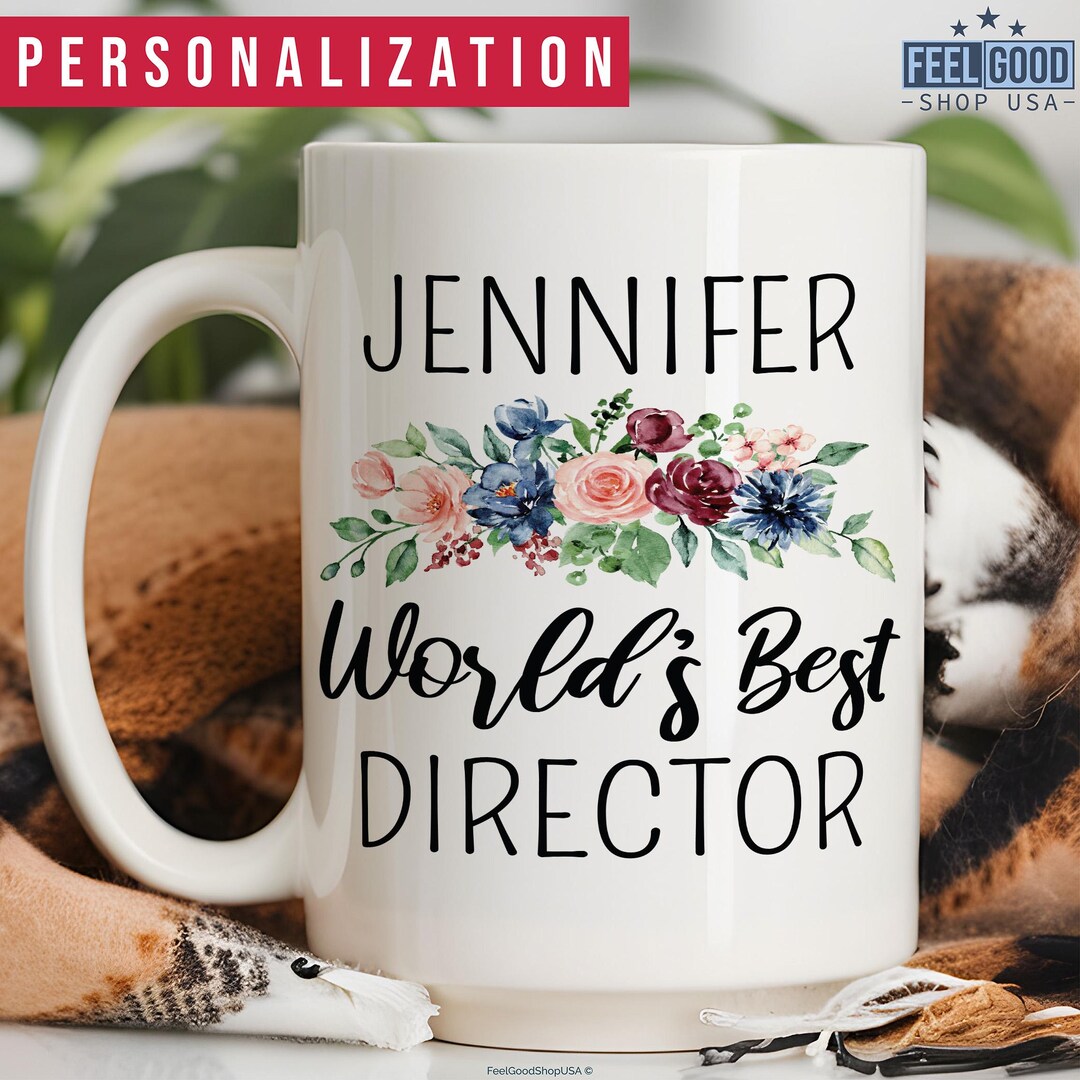 World's Best Director Mug Personalized Gift for Her, Custom Name Mug ...