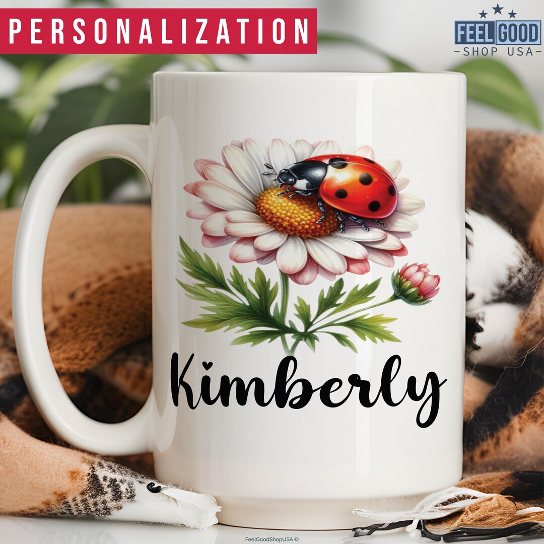 Ladybug Mug Personalized Ladybug Gift, Custom Ladybug Cup With Name ...