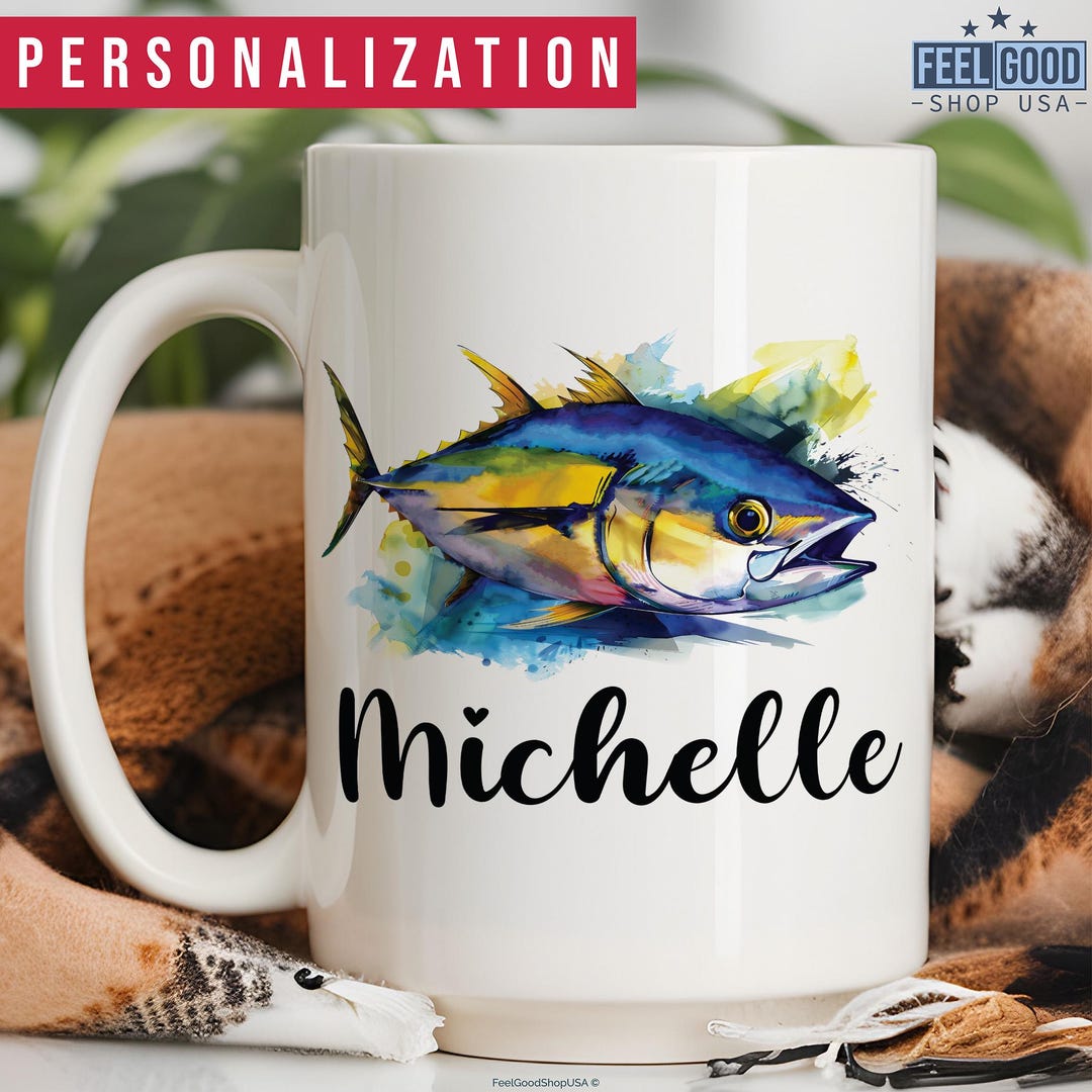 Tuna Mug Personalized Tuna Gift, Custom Tuna Cup With Name, Tuna Name ...