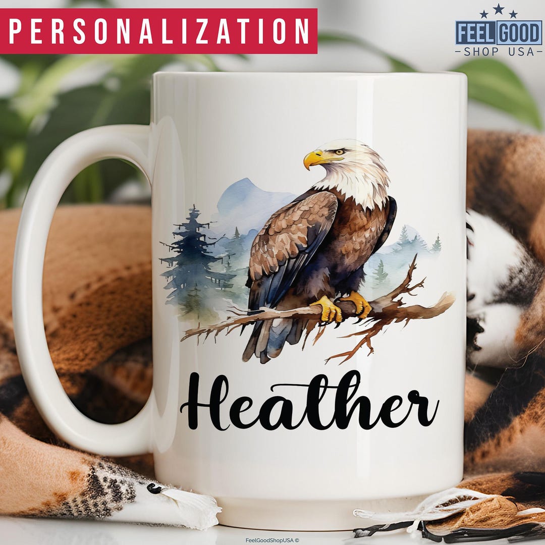 Eagle Mug Personalized Eagle Gift, Custom Eagle Cup With Name, Eagle ...