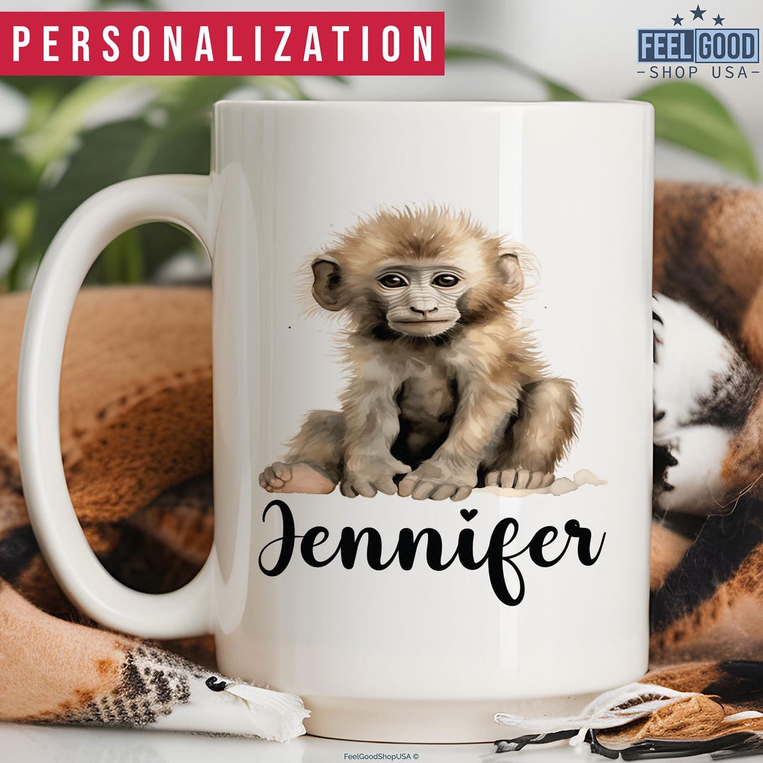 Baboon Mug Personalized Baboon Gift, Custom Baboon Cup With Name ...
