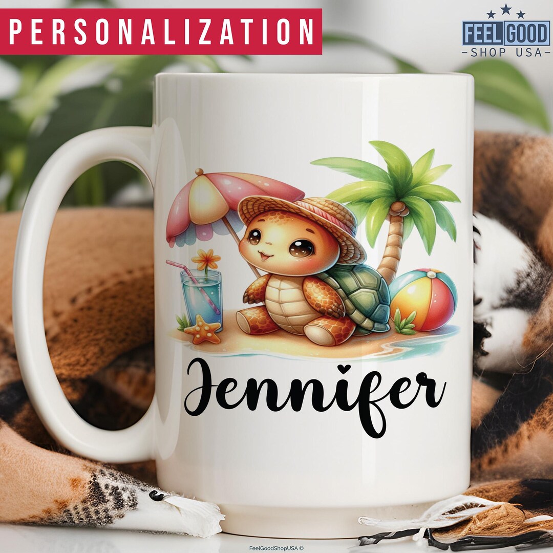 Tortoise Mug Personalized Tortoise Gift, Custom Tortoise Cup With Name ...