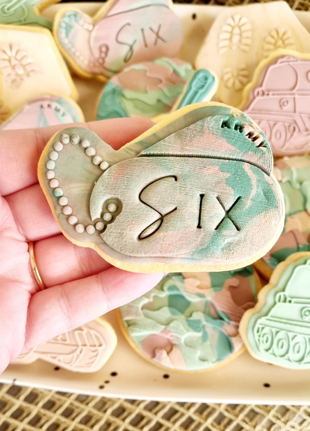 Army Dog Tags Raised Cookie Stamp/fondant Debosser & Cutter - Etsy