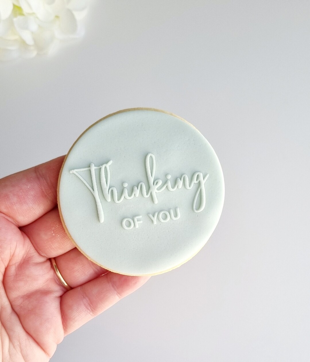 Thinking of You Raised Cookie Stamp/debosser - Etsy