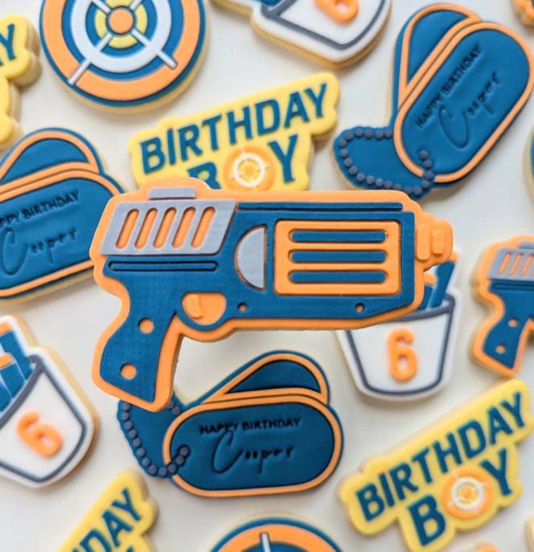 Nerf Toy Gun Raised Cookie Stamp/fondant Debosser & Cutter - Etsy