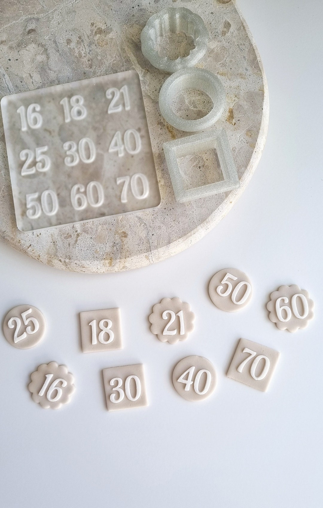 Mini Numbers Milestones Raised Cookie Stamp/debosser & Cutters - Etsy