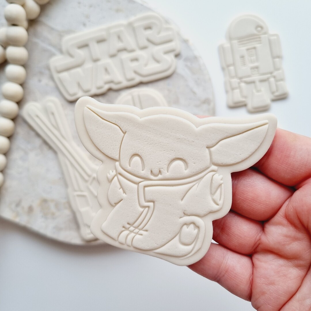 Star Wars Yoda Grogu Raised Cookie Stamp/fondant Debosser and Cutter - Etsy