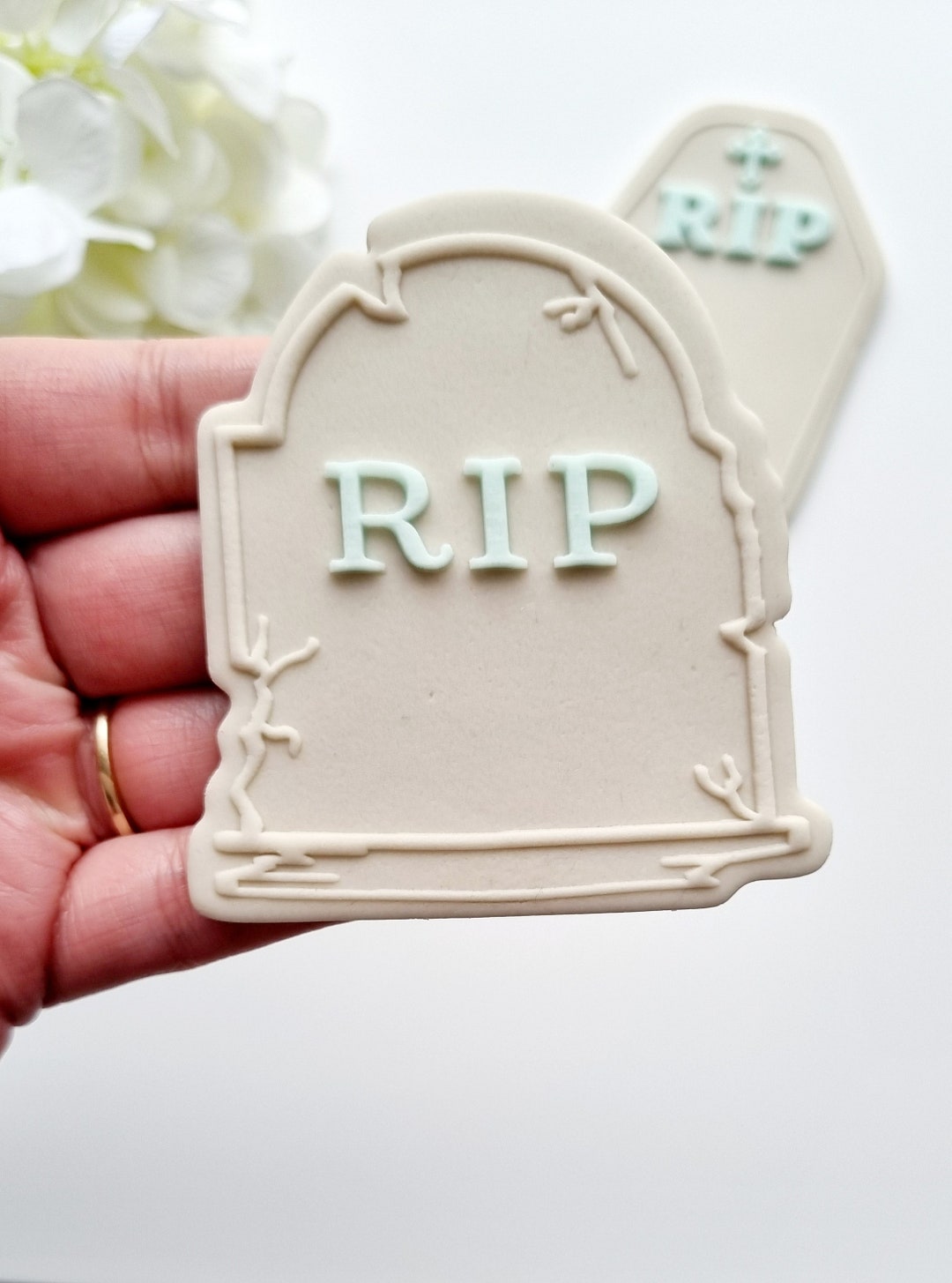 RIP Tombstone/gravestone Raised Cookie Stamp/fondant Debosser & Cutter ...