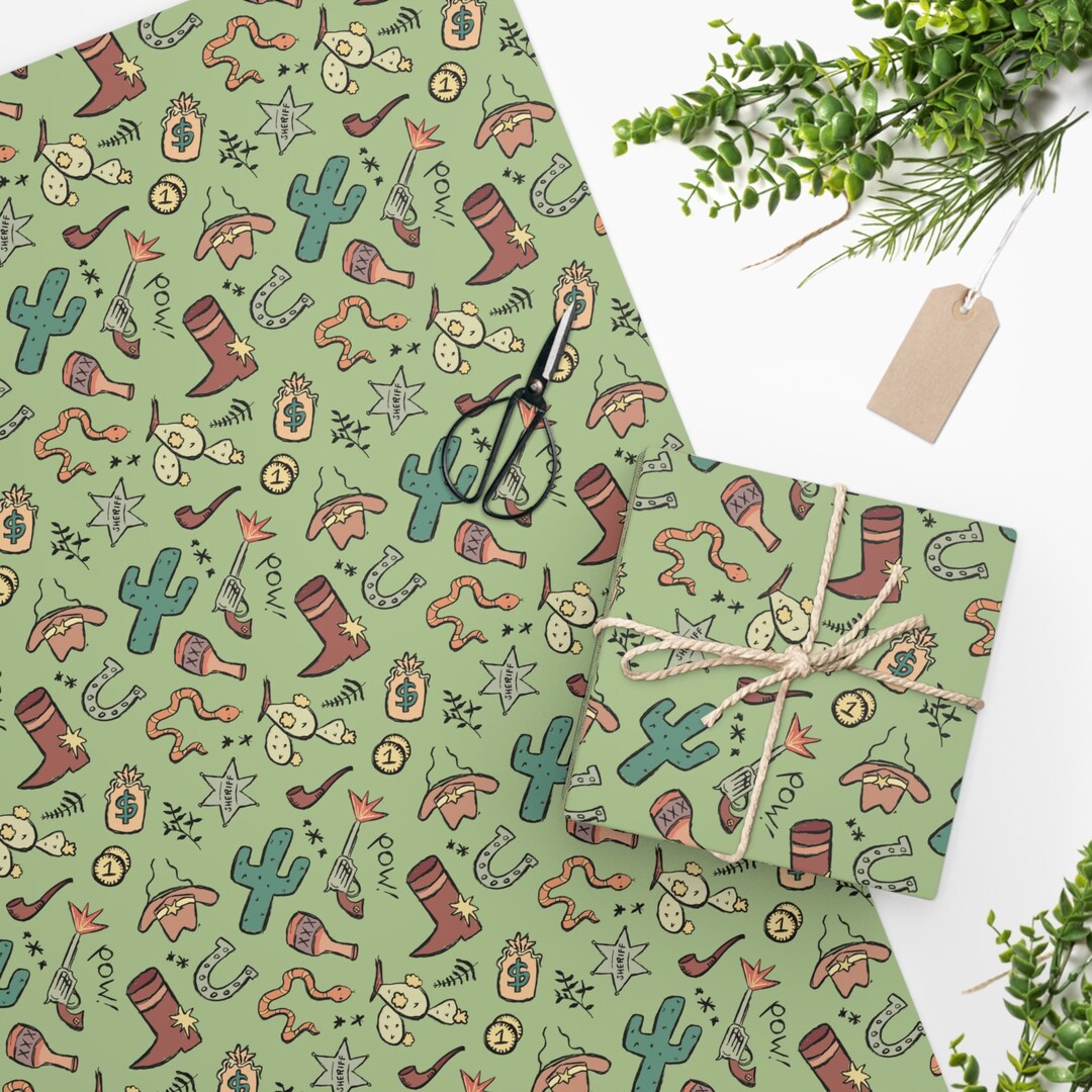 Wild West Wrapping Paper - Etsy