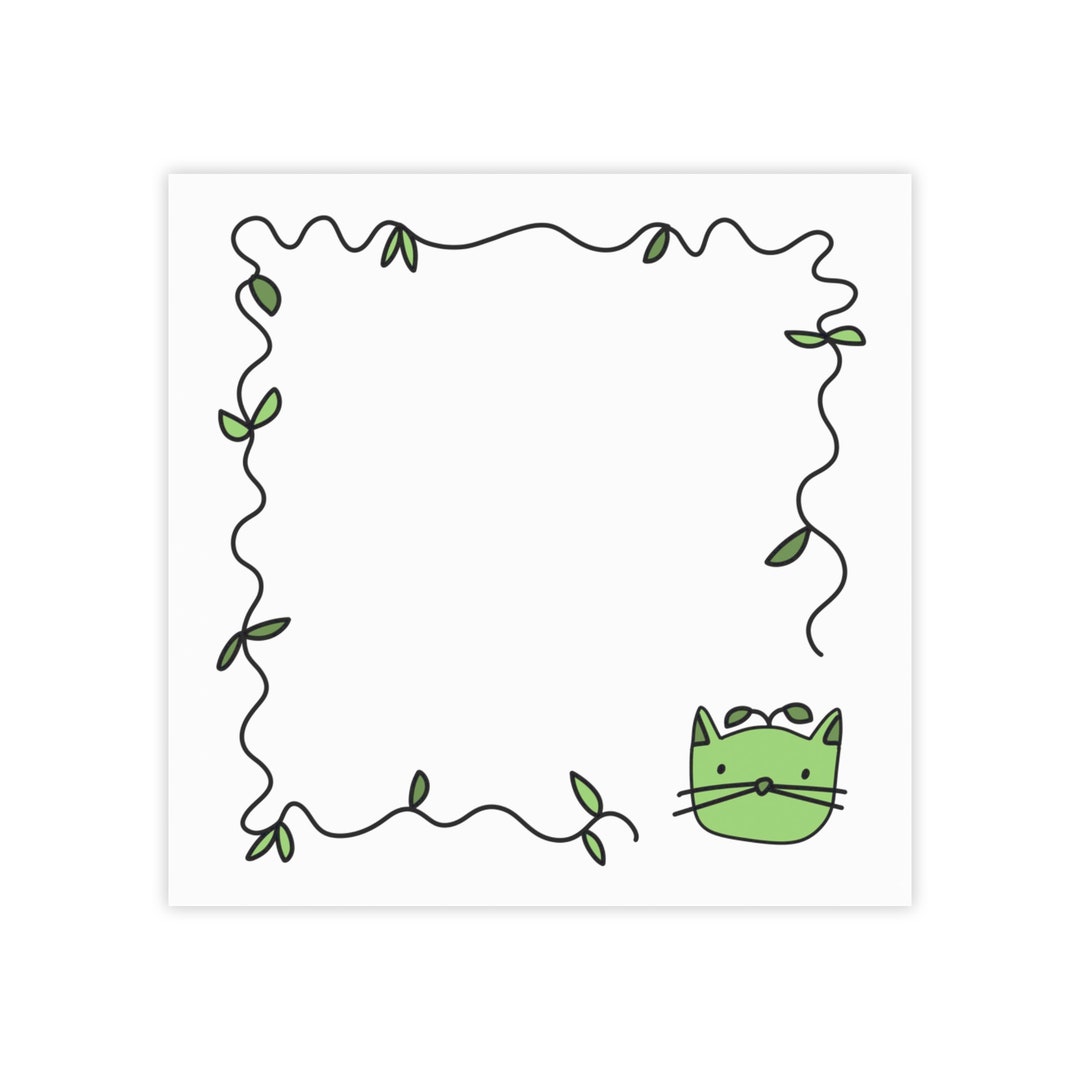 A Cat Named Sprout Sticky Note Pad - Etsy