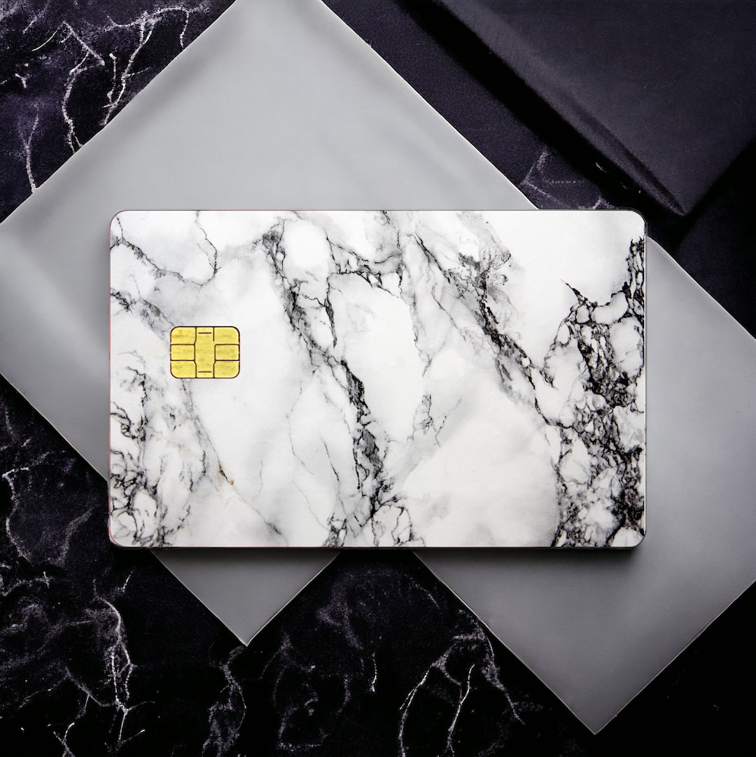 Credit Card Sticker Marble Card Cover Skins for EBT, Transportation Key ...