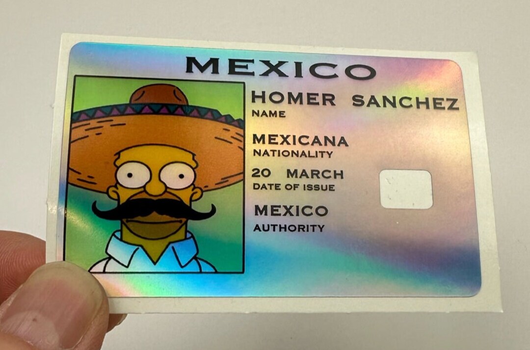 Credit Card Vinyl Skins Homer Sanchez Holographic - Etsy