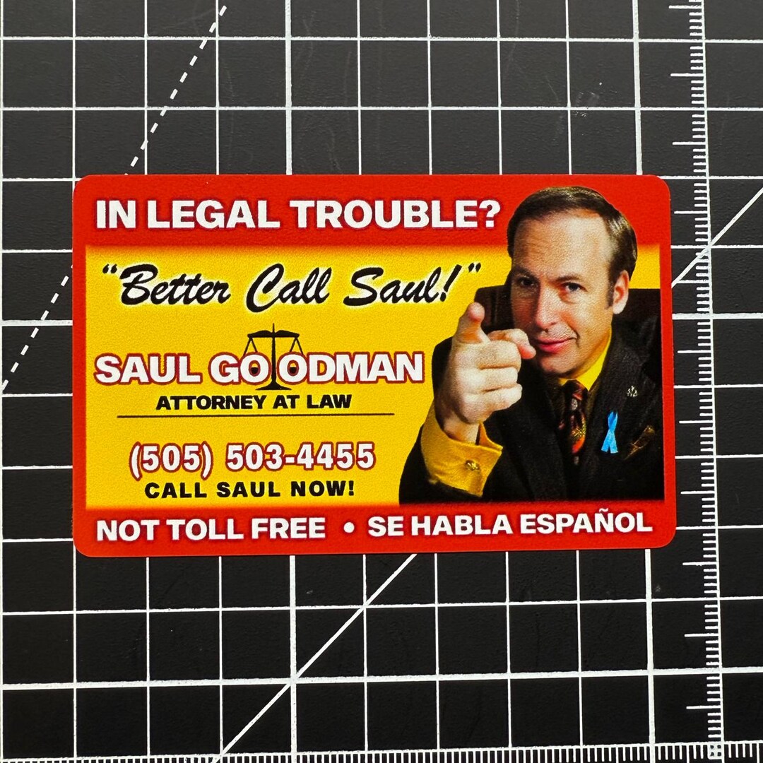 Better Call Saul Decal Card Skins With Easy Pull Tab for Transportation ...