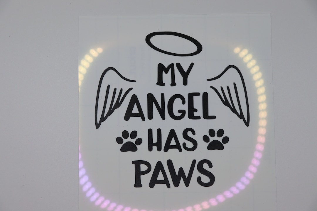 Angel Has Paws Vinyl Decal Window Decal - Etsy