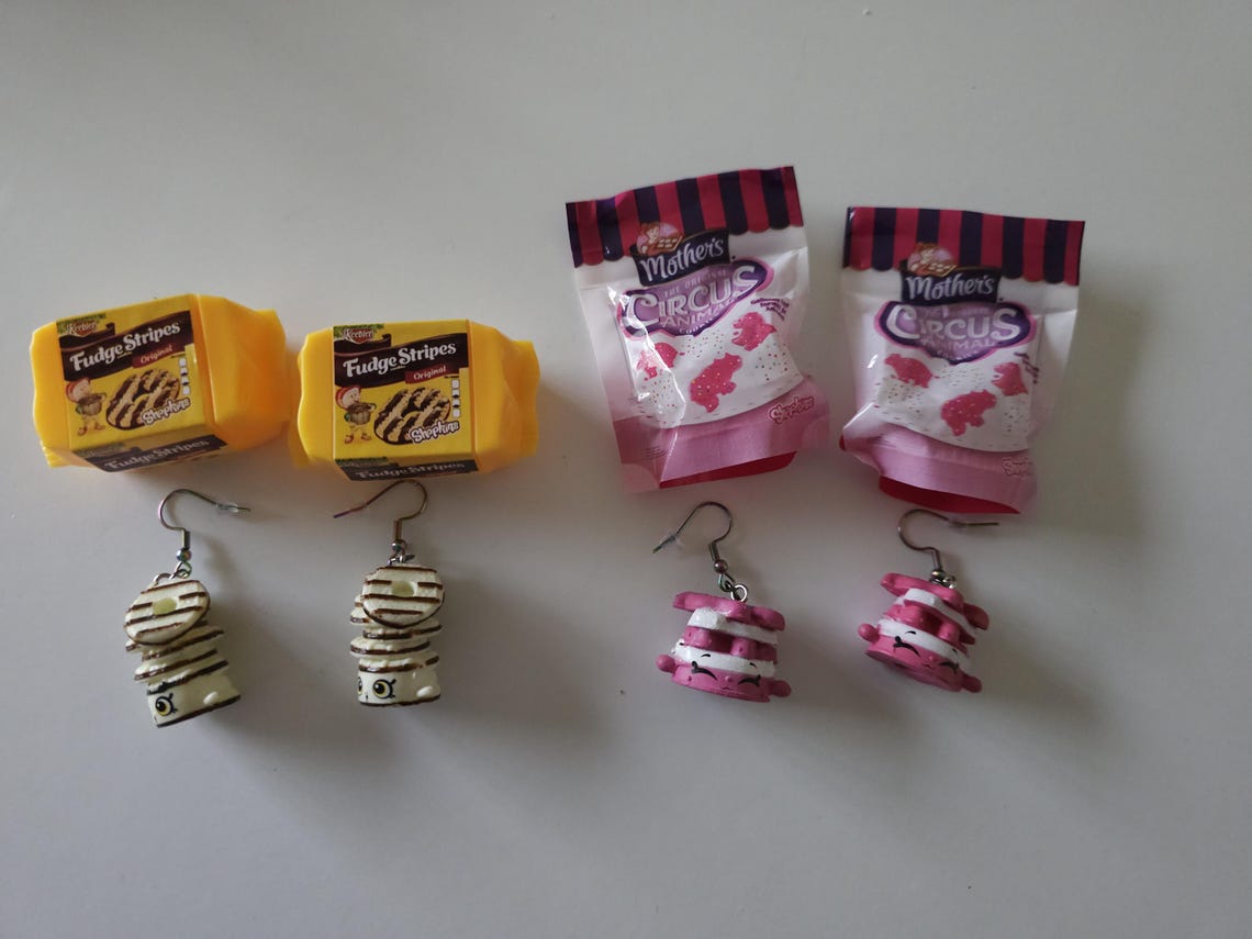 Shopkins Mini Brand Earrings - Etsy