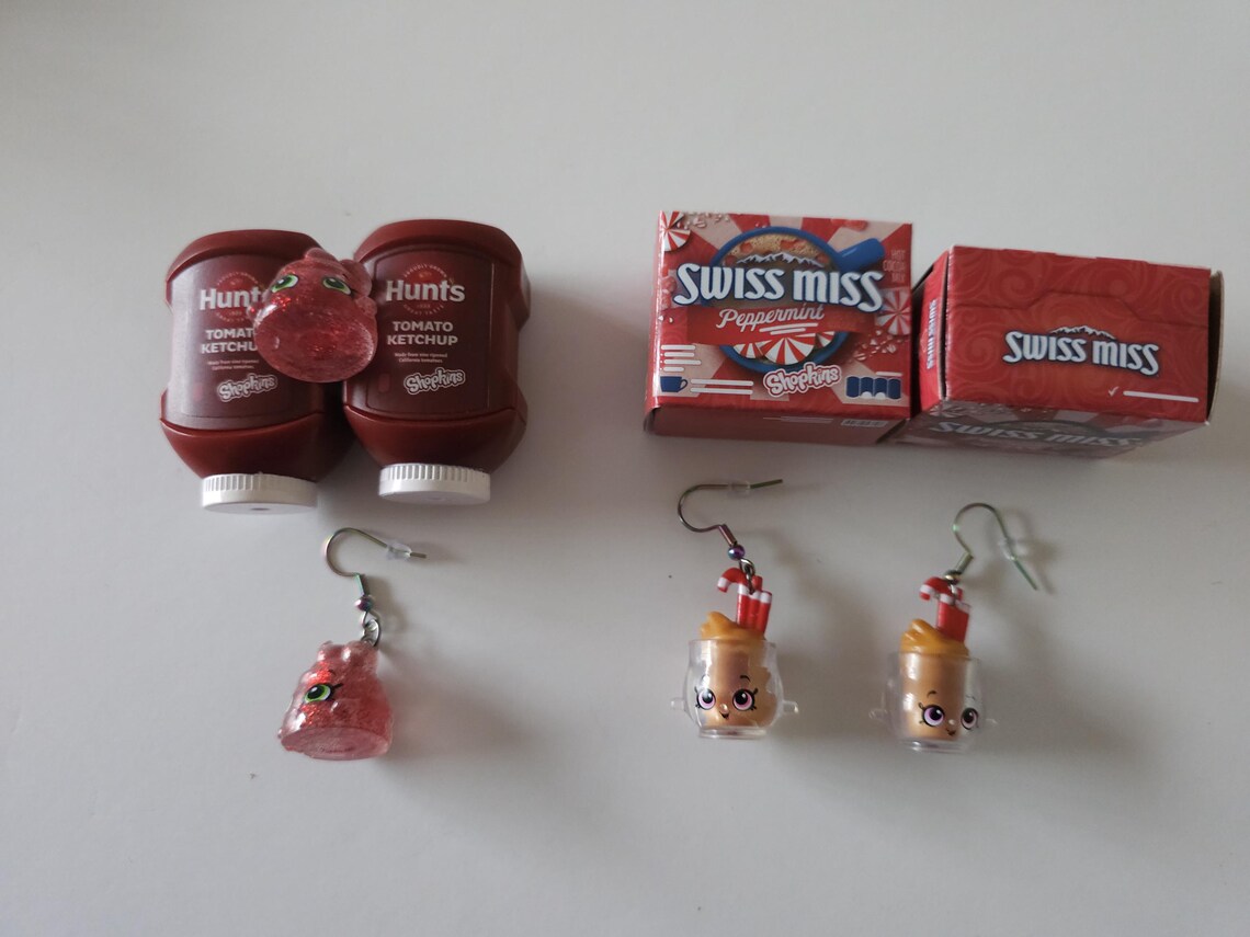 Shopkins Mini Brand Earrings - Etsy