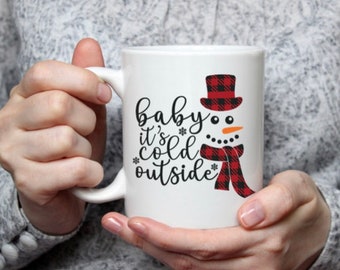 Baby It's Cold Outside Coffee Mug, Cute Winter 15oz Cup for Tea ...