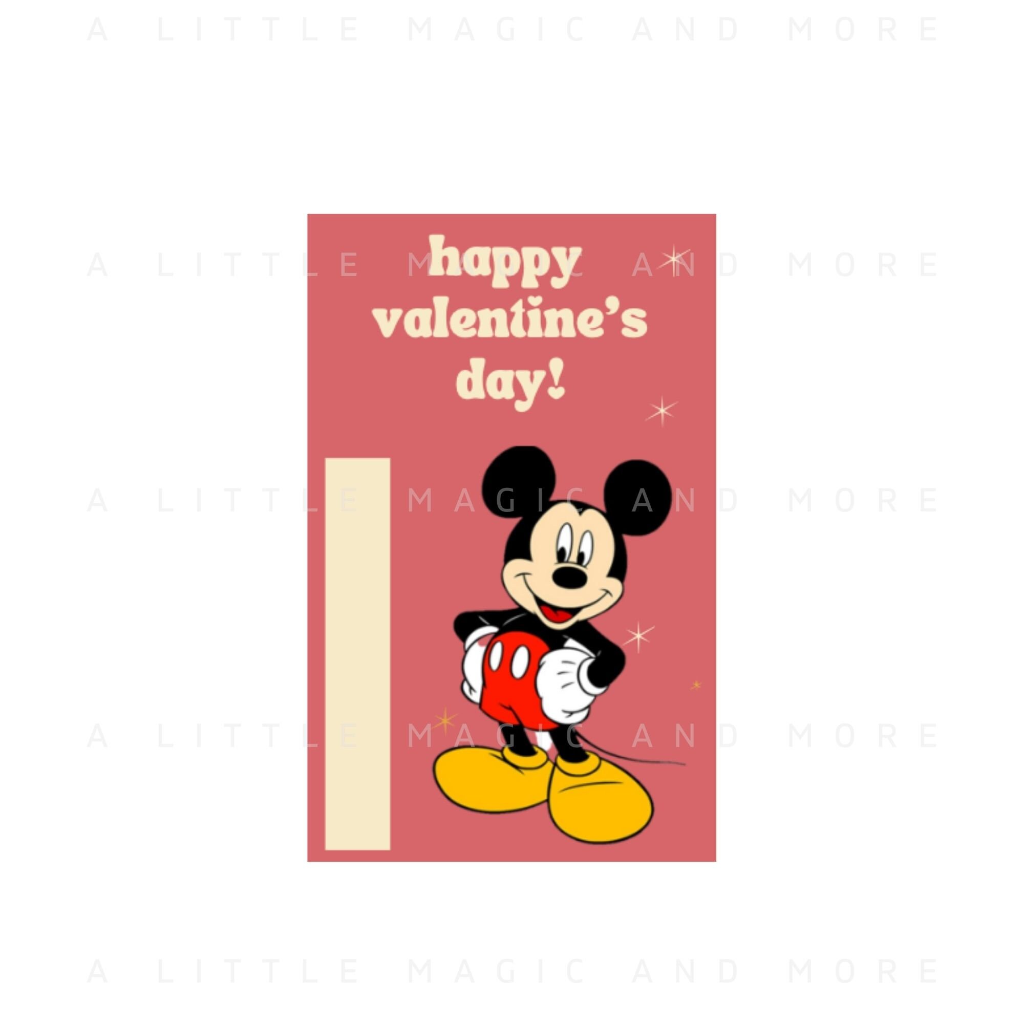 Mickey Mouse and Friends Valentine's Day Cards | Retro Mickey Minnie ...