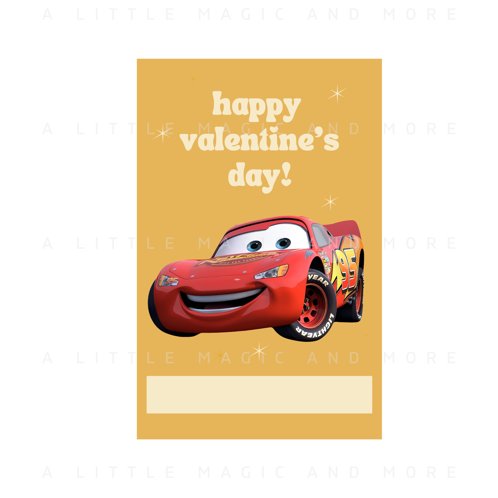 Cars Lightning Mcqueen Mater Valentine's Day Cards | Retro Cars ...