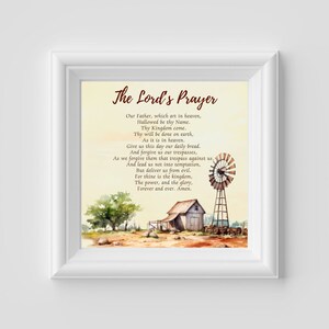 The Lord's Prayer Inspirational Bible Verse Printable Wall Art ...