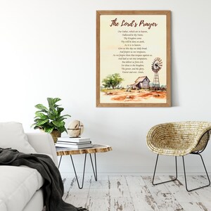 The Lord's Prayer Inspirational Bible Verse Printable Wall Art ...