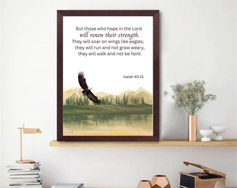 Isaiah 40:31 Soar on Wings Like Eagles- Printable - Etsy