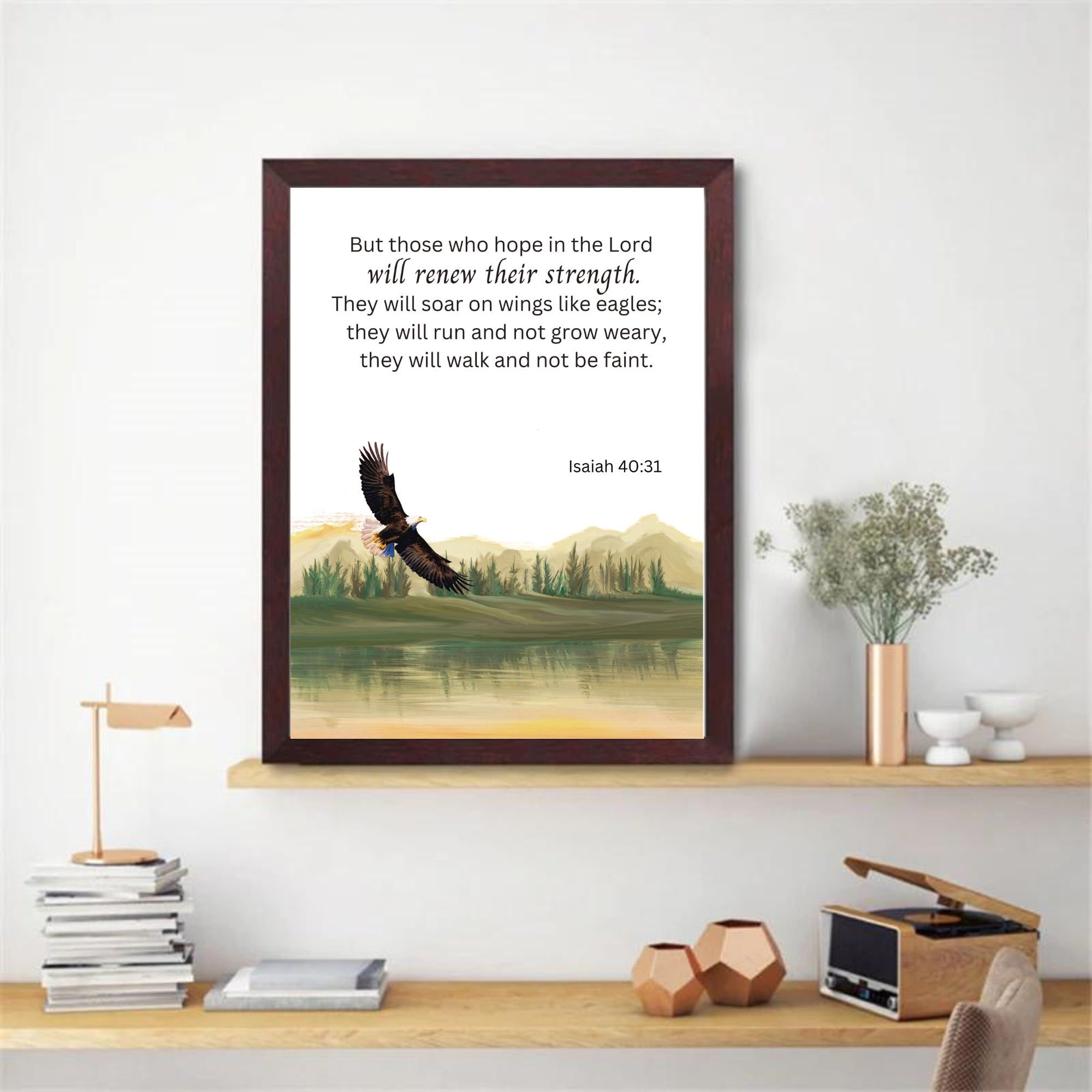 Isaiah 40:31 Soar on Wings Like Eagles Bible Verse Printable Wall Art, Christian Downloadable ...