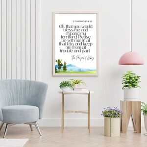 1 Chronicles 4:10 the Prayer of Jabez, Bible Verse Printable Wall Art ...