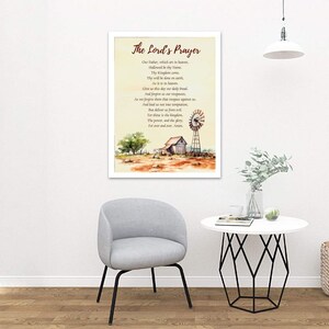 The Lord's Prayer Inspirational Bible Verse Printable Wall Art ...