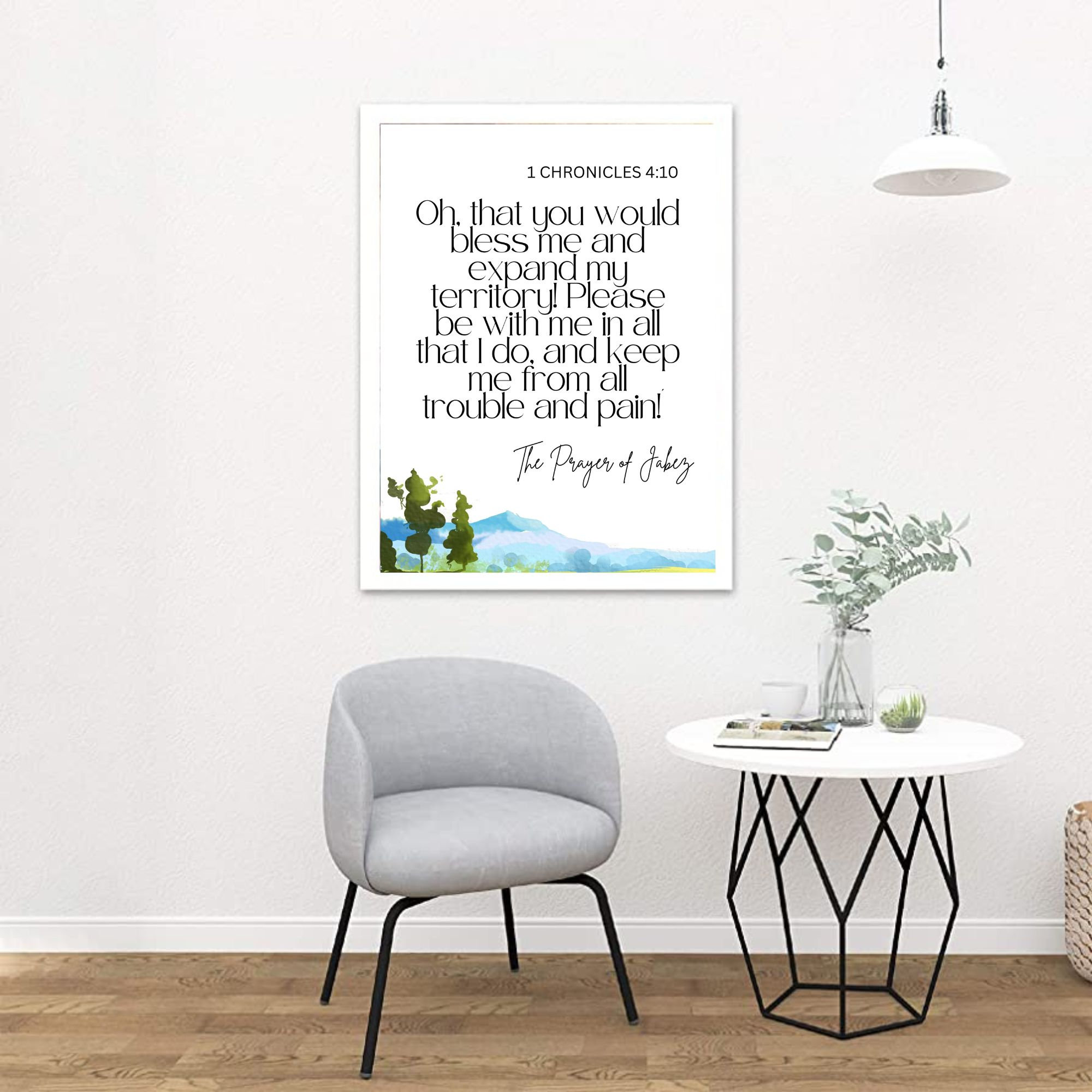 1 Chronicles 4:10 the Prayer of Jabez, Bible Verse Printable Wall Art ...