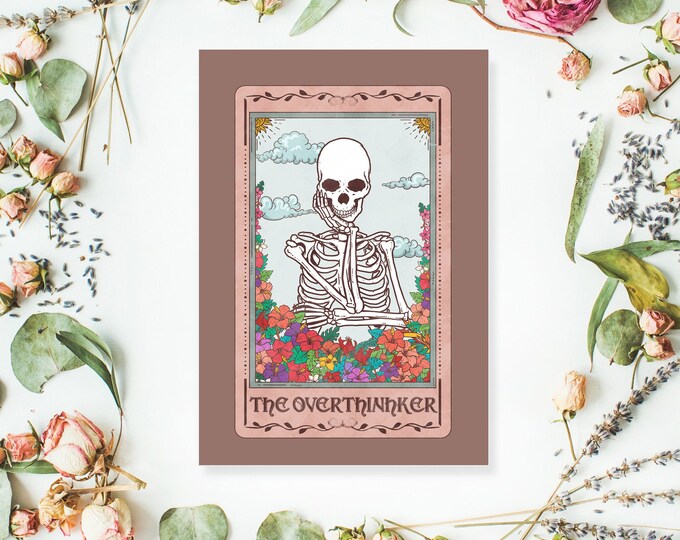 The Overthinker Tarot Card Digital Wall Art Print, Instant Download ...