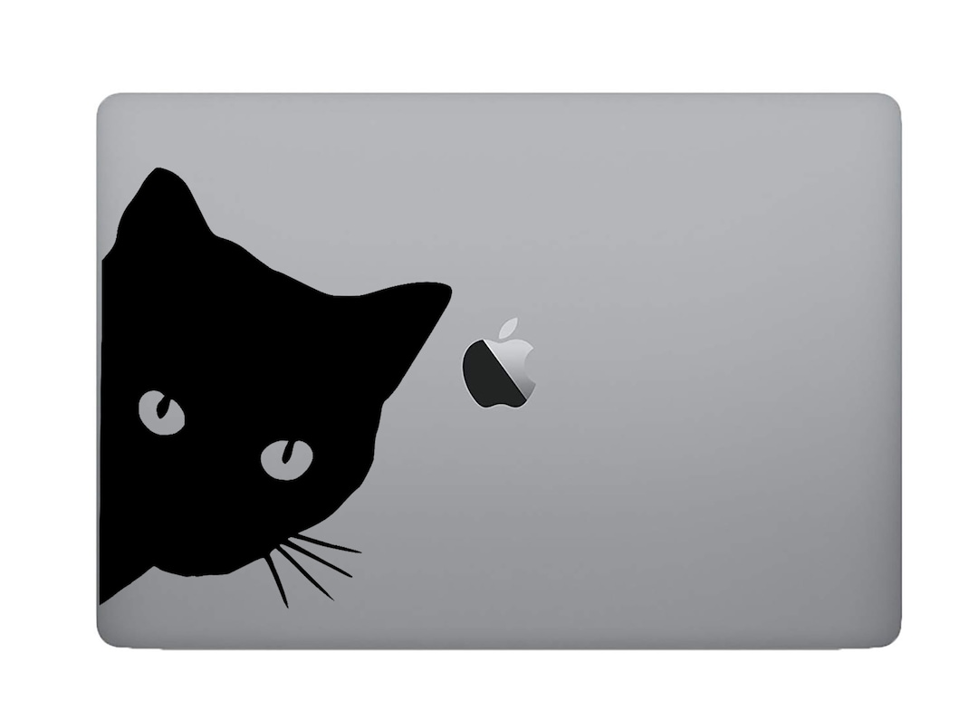 Peeking Cat Vinyl Decal Sticker Free Delivery - Etsy