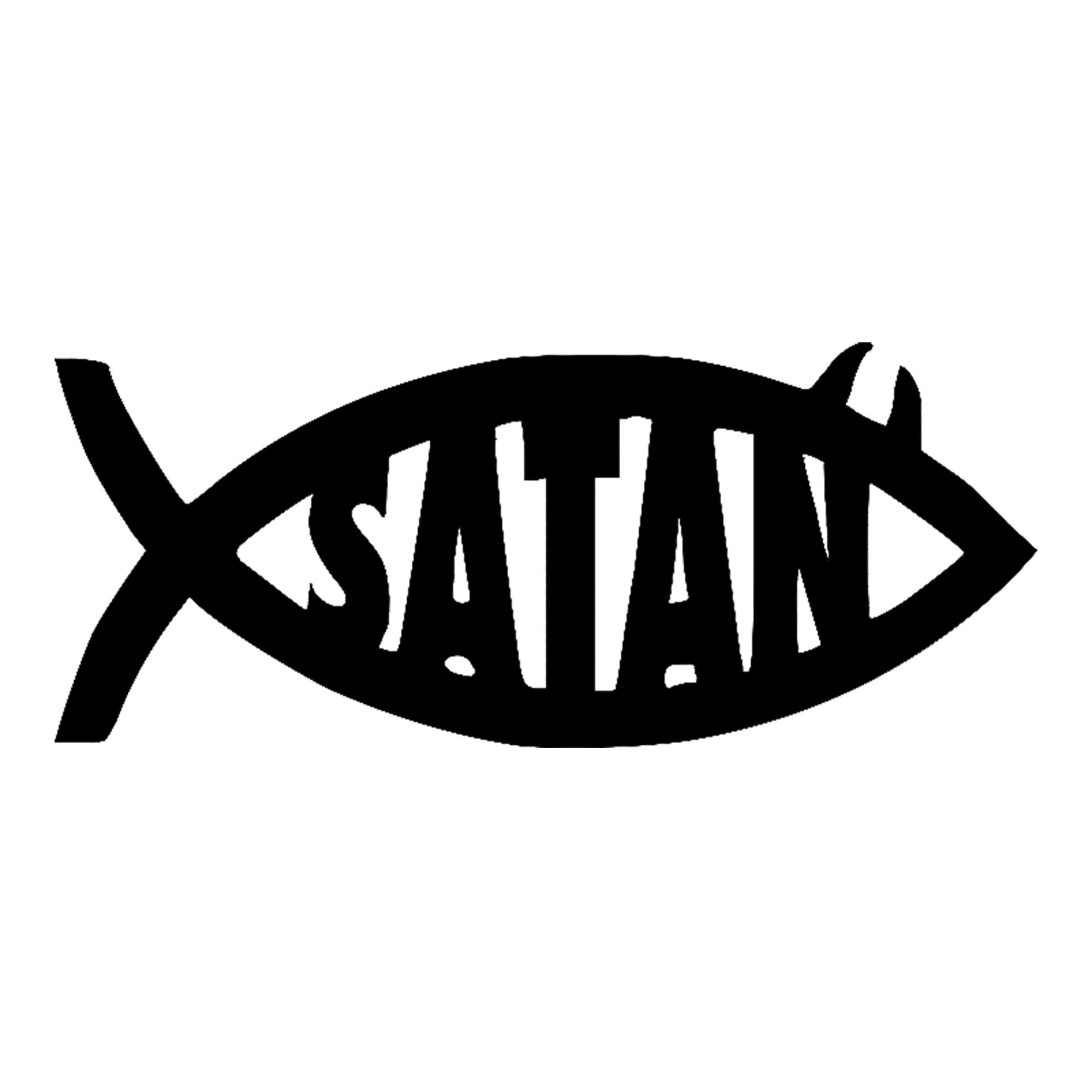 Satan Ichthys Symbol Vinyl Decal Sticker Free Delivery - Etsy